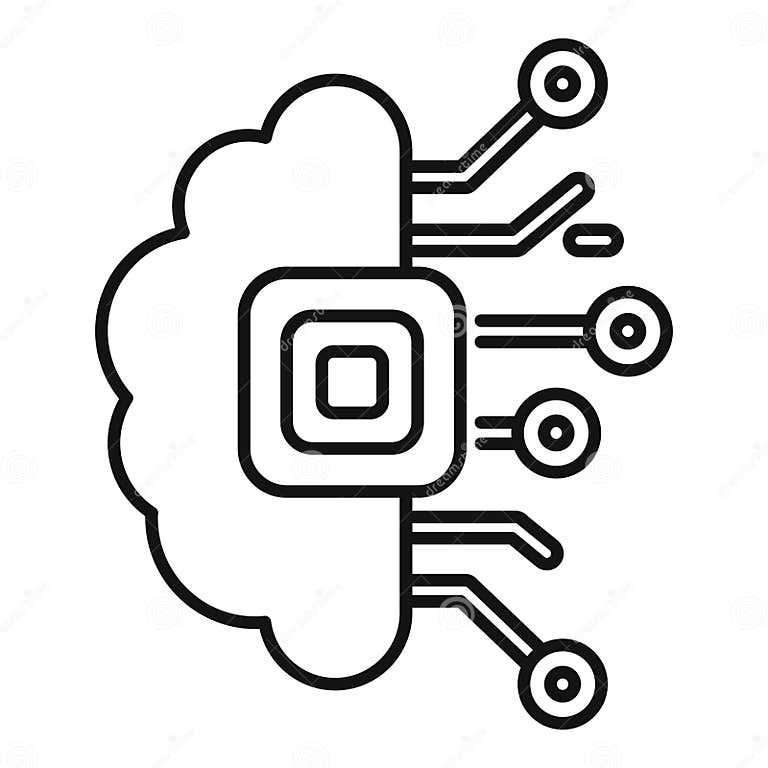 Cloud Computing System Connecting To Network Hubs Icon Stock ...