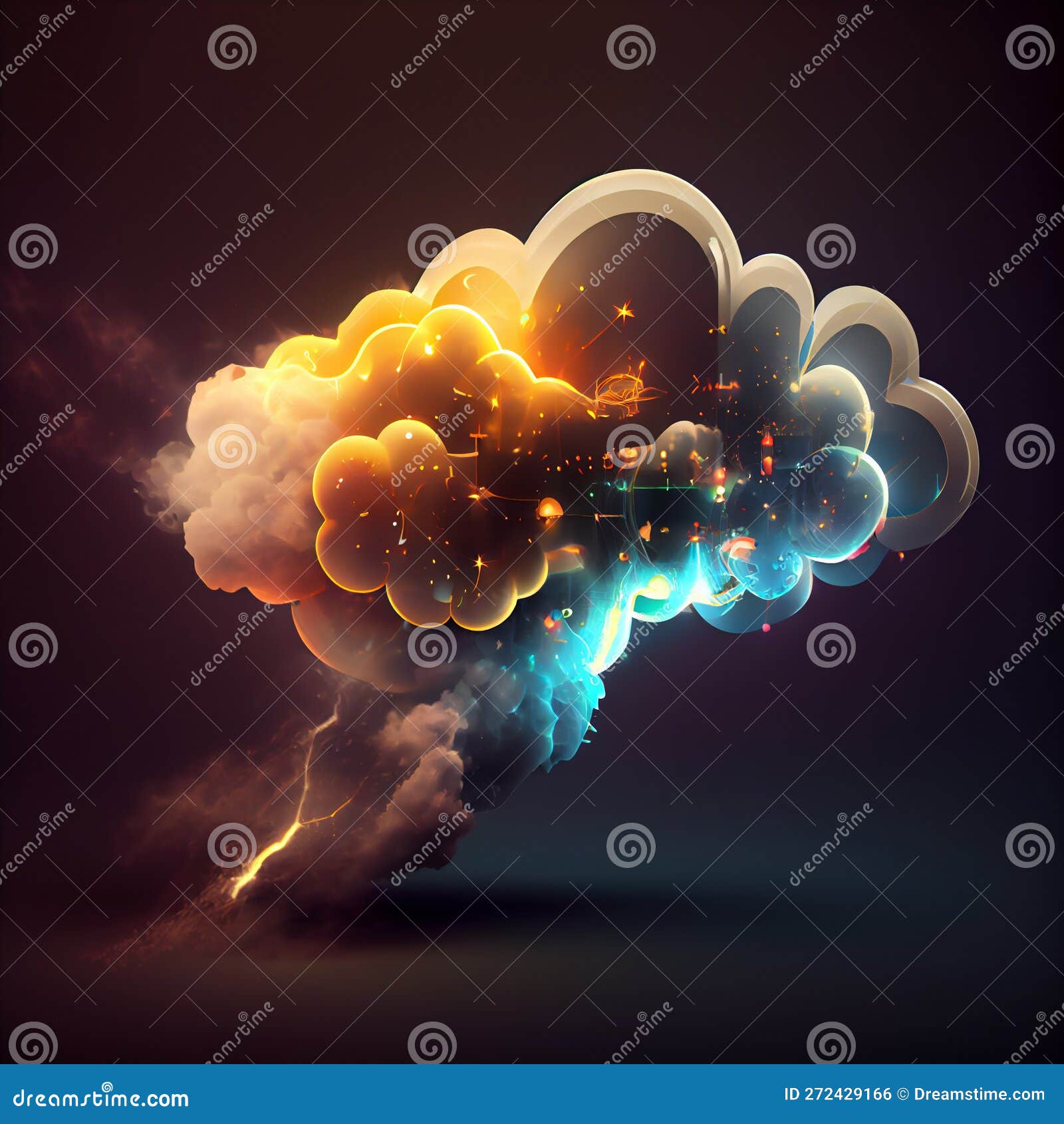 Cloud computing system stock illustration. Illustration of connect ...