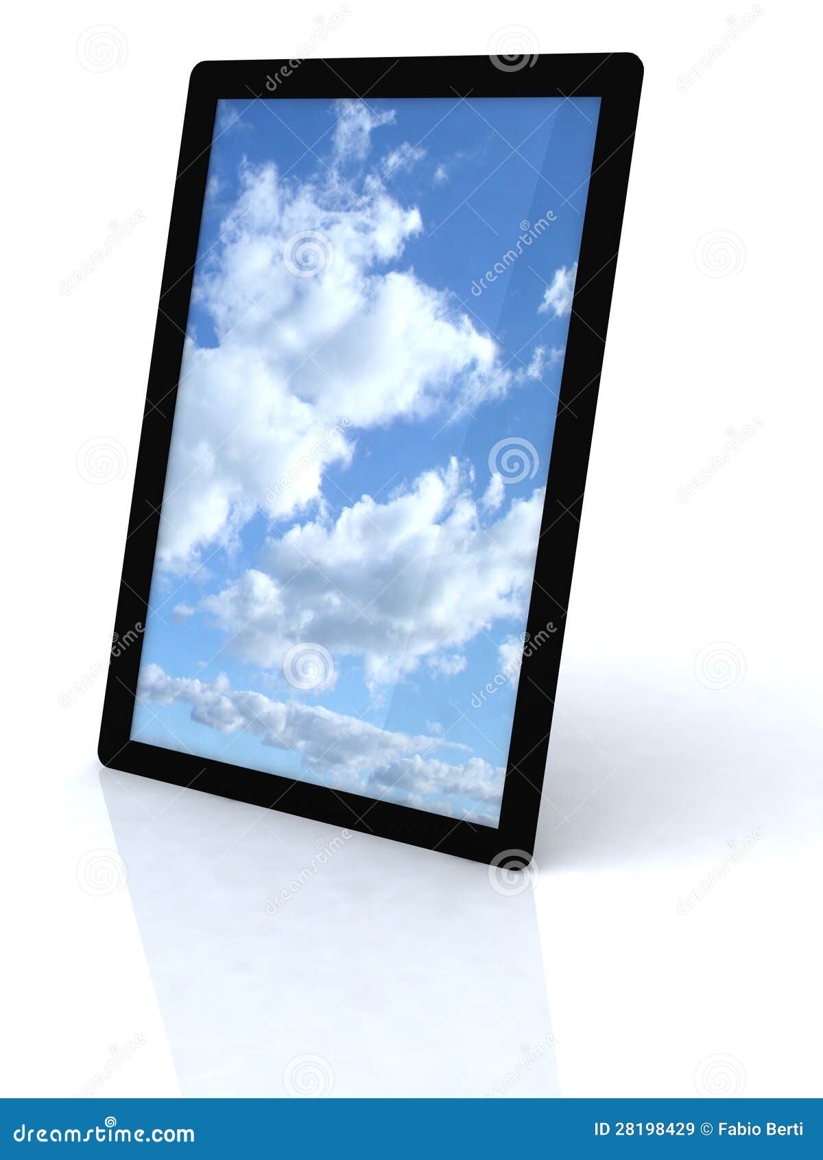 Cloud Computing on Tablet Pc Stock Illustration - Illustration of ...