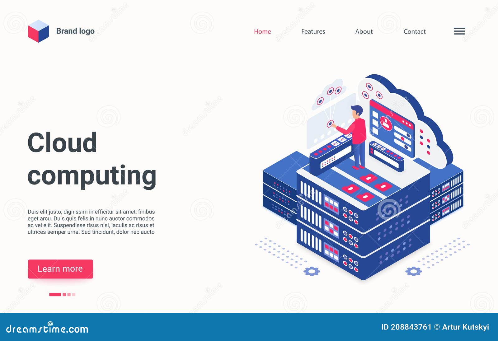 Cloud Admin Security Shield Symbol On White Stock Illustration ...