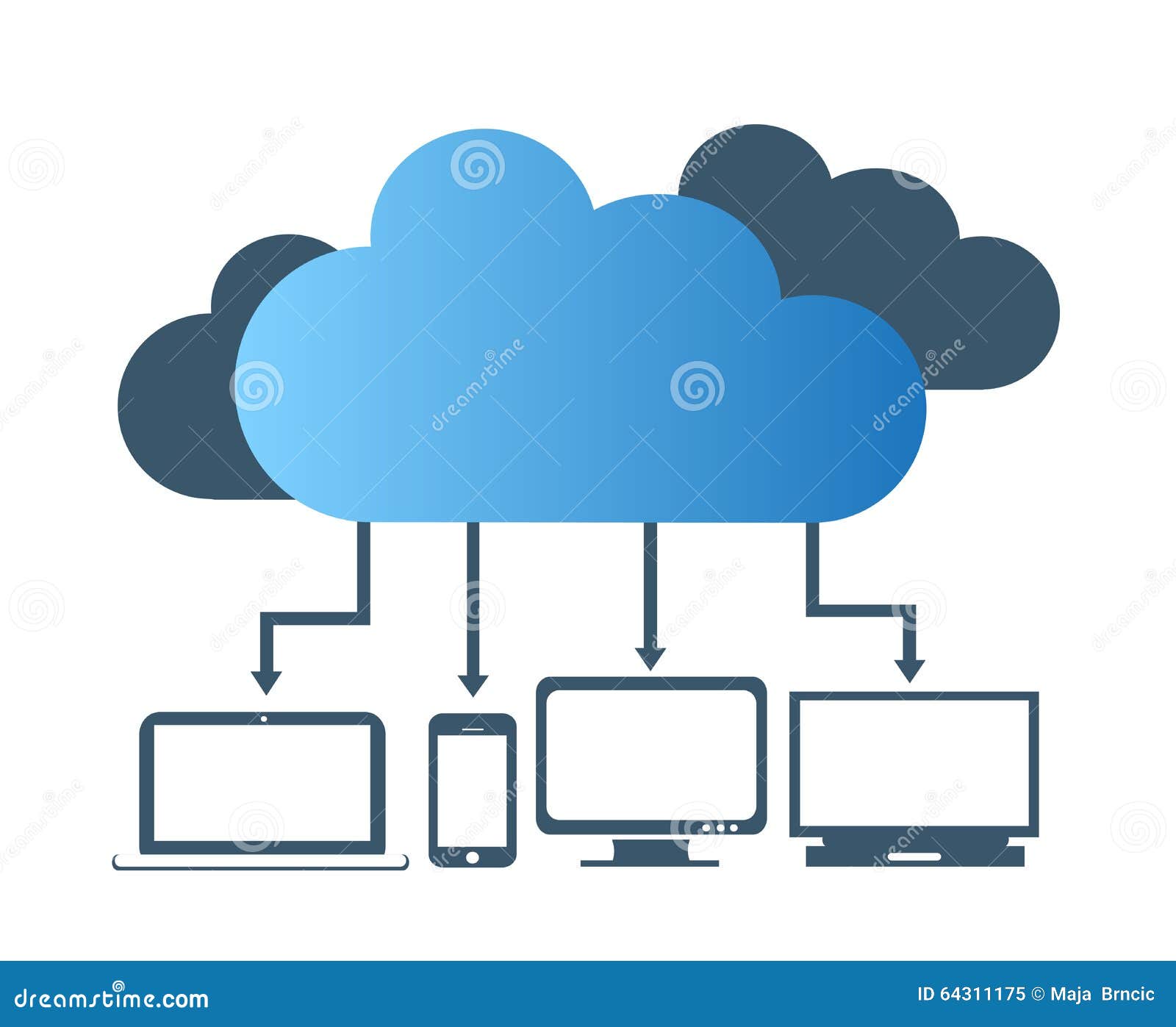 Cloud Computing Technology Abstract Stock Vector - Illustration of ...