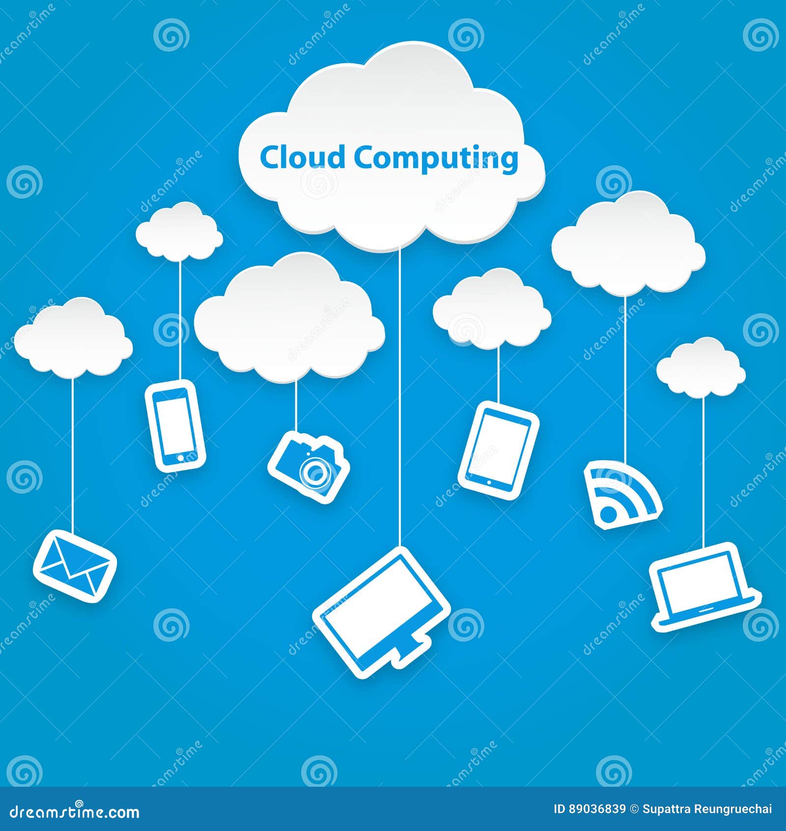Cloud Computing Technology Abstract Scheme Eps10 Vector Illustration ...