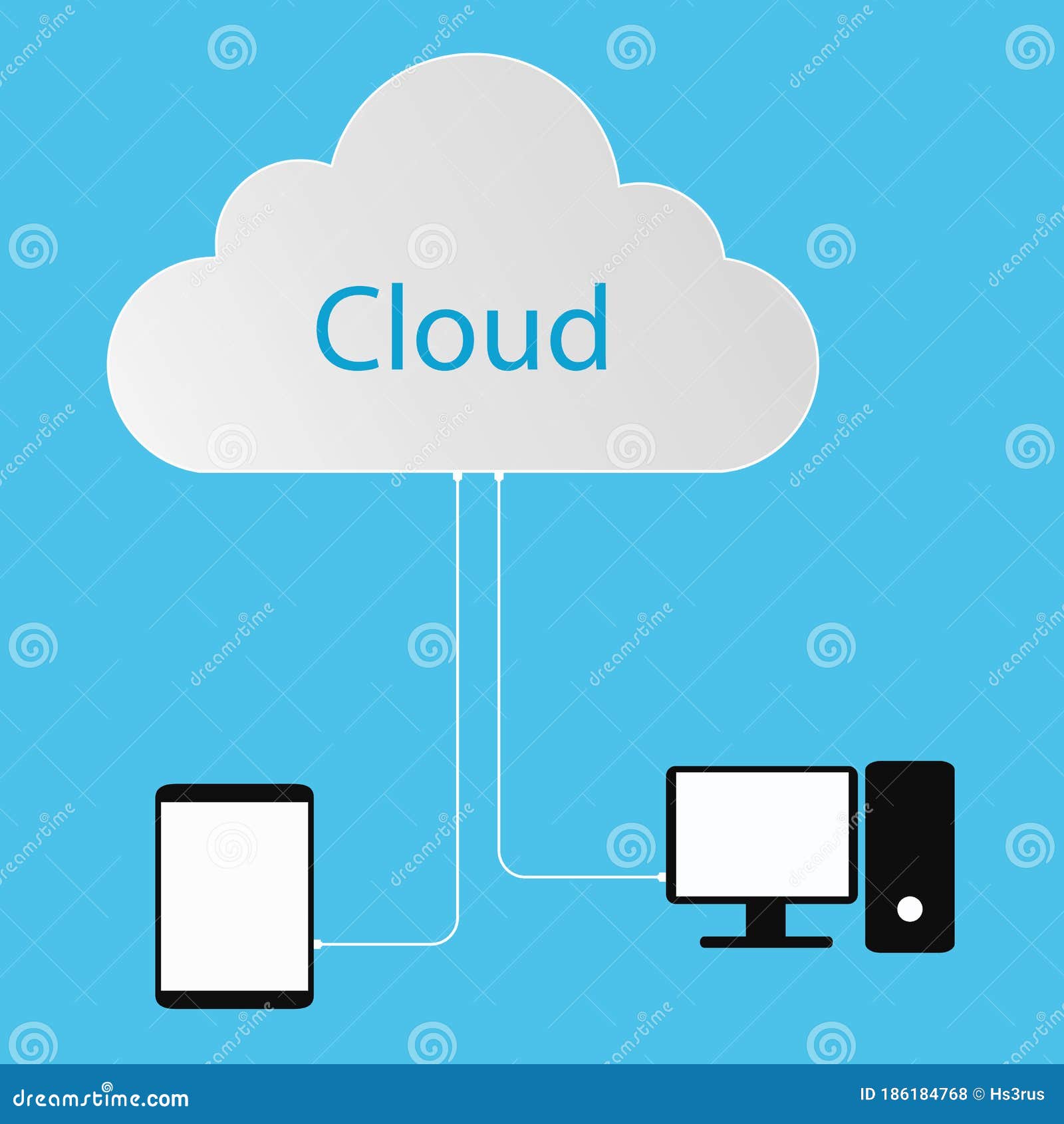 Cloud Computing Technology Abstract Scheme Eps10 Vector Illustration ...