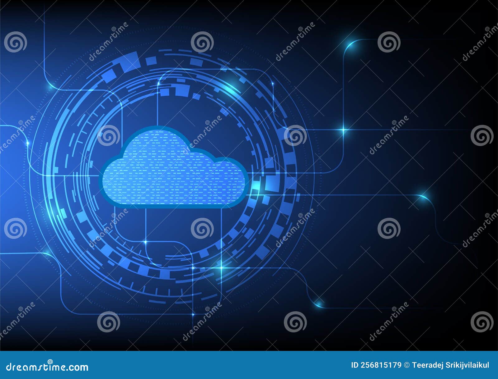 Cloud Computing Technology Background Stock Vector - Illustration of ...