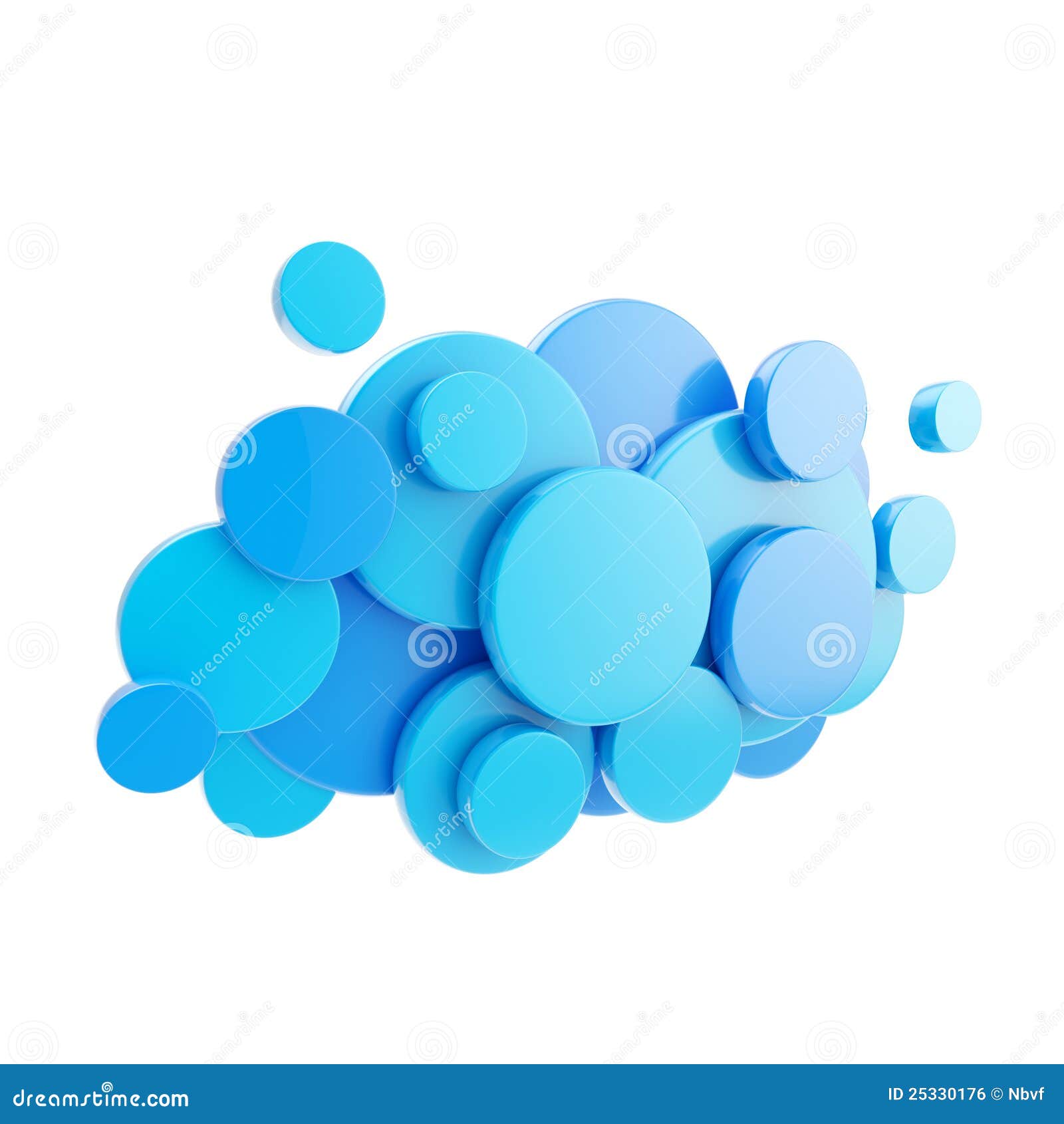 Cloud Computing Technology Blue Icon Stock Illustration - Illustration ...