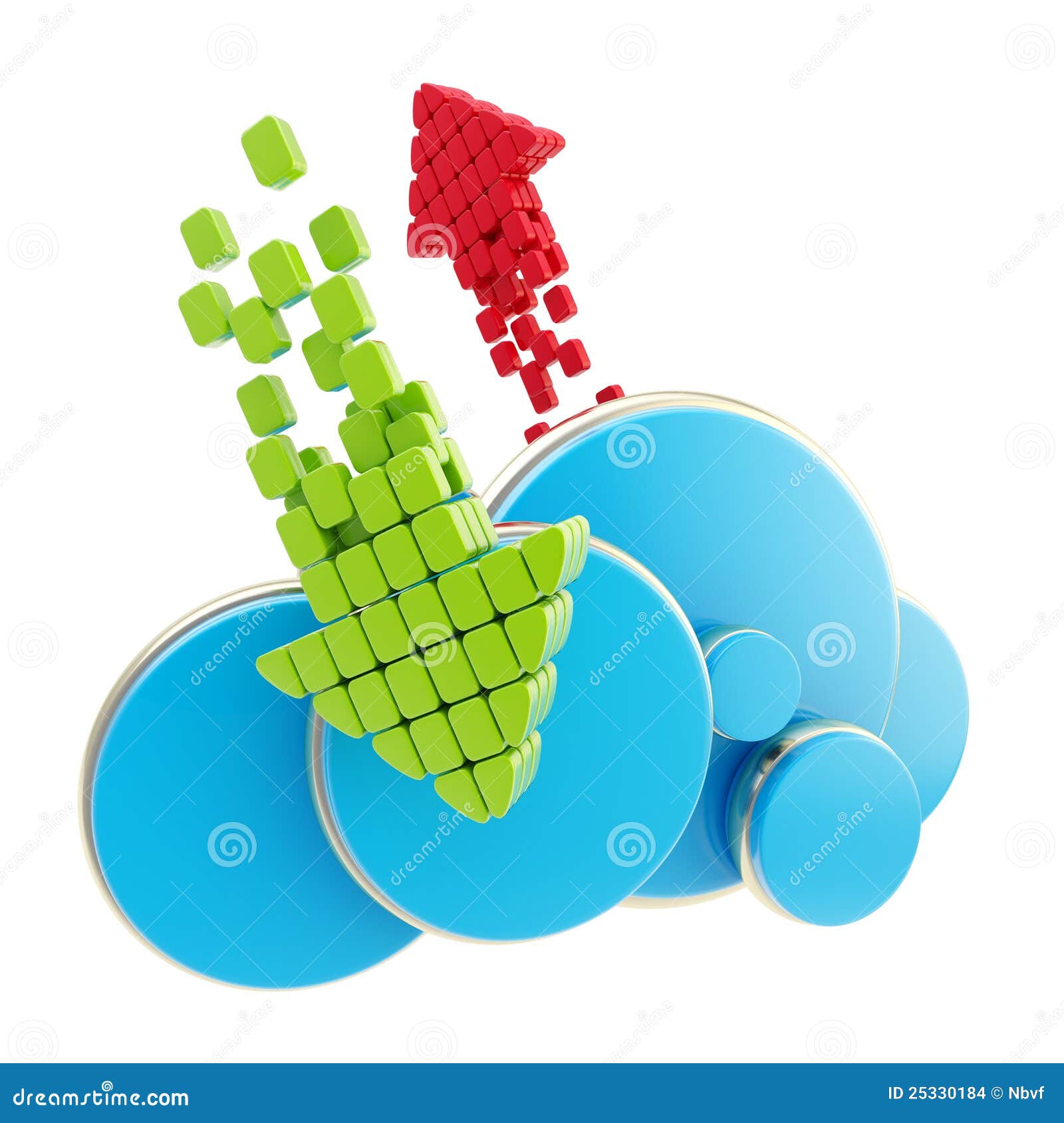 Cloud Computing Technology Blue Icon Stock Illustration - Illustration ...