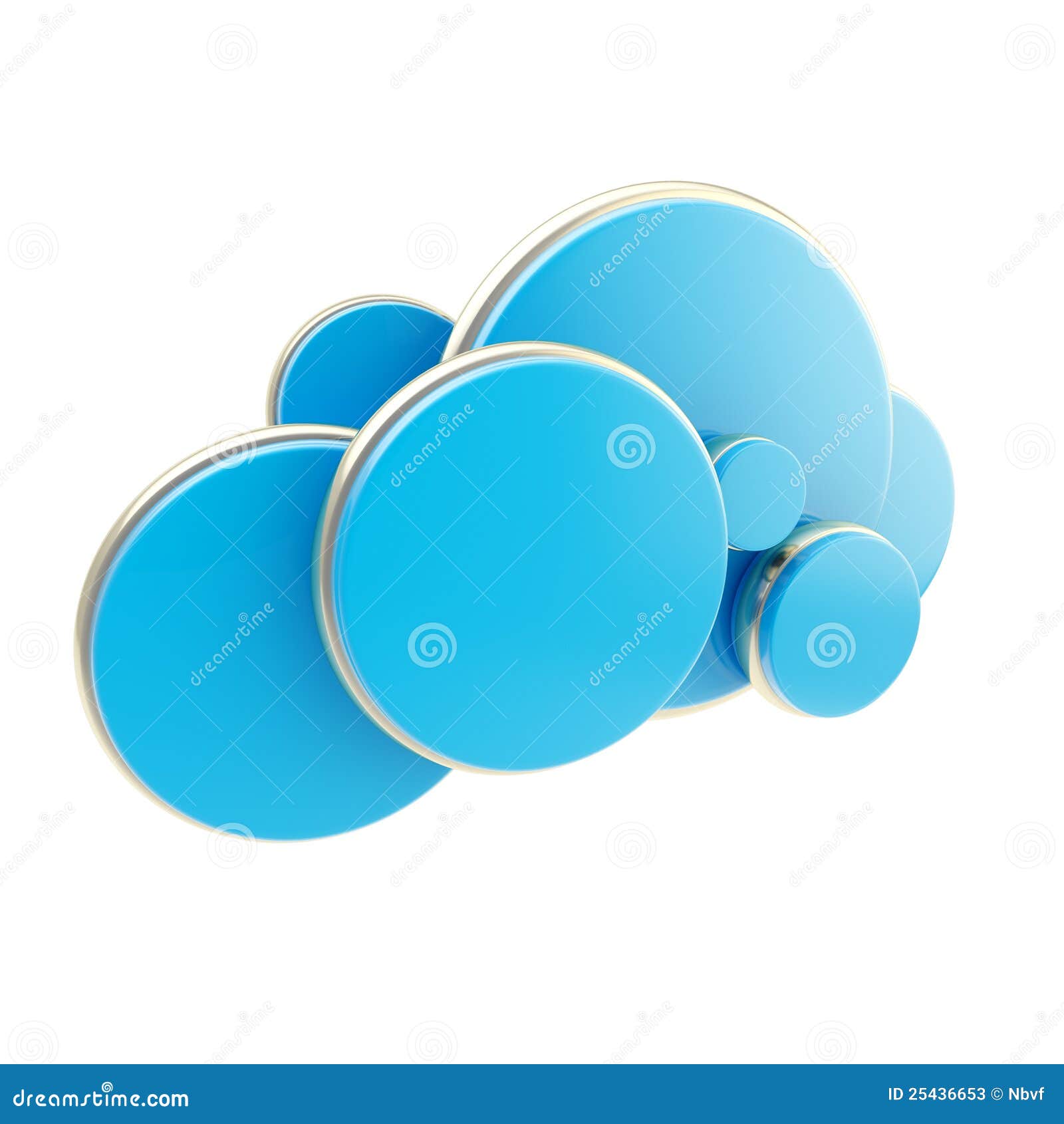 Cloud Computing Technology Blue Icon Stock Illustration - Illustration ...
