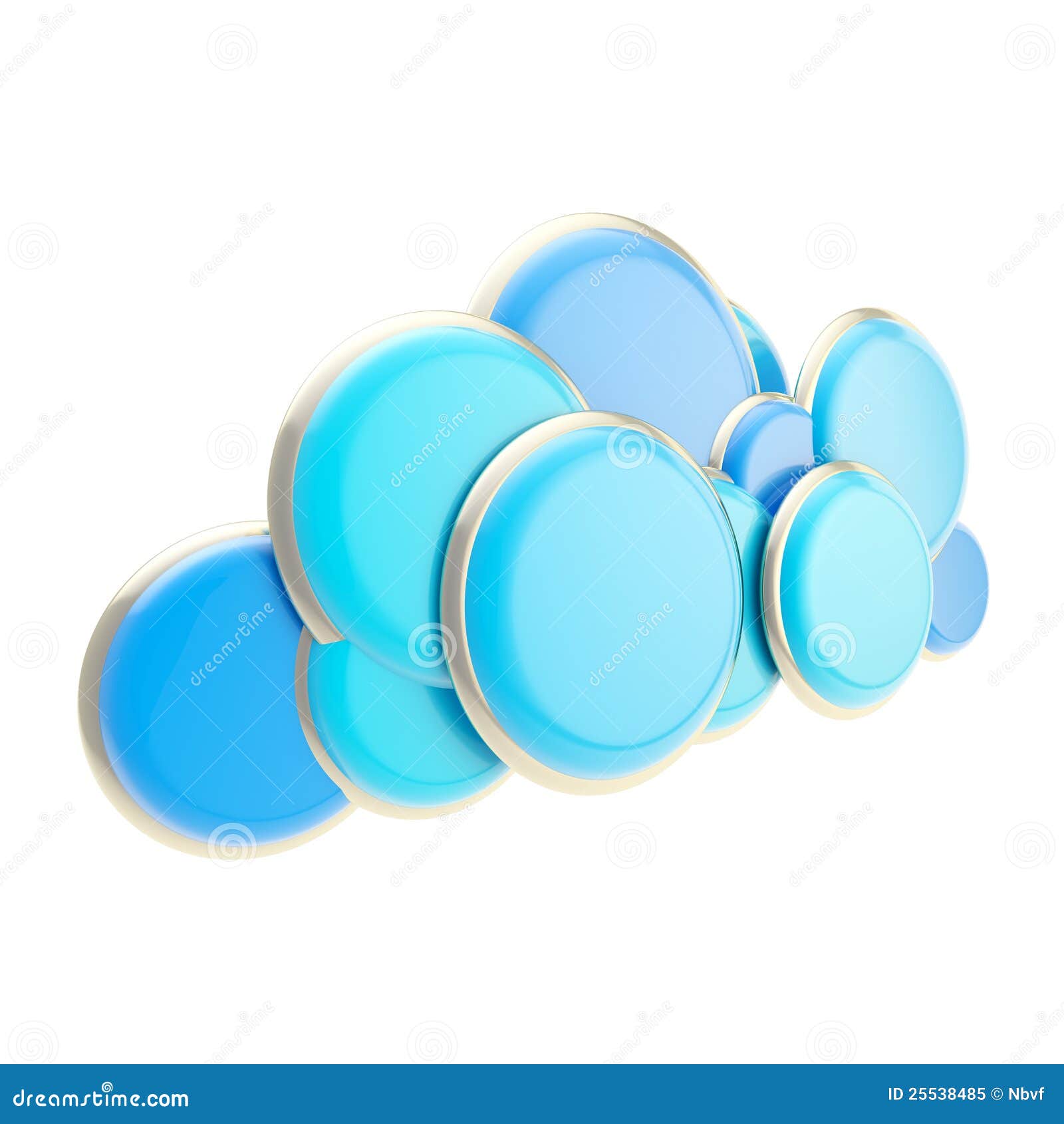 Cloud Computing Technology Blue Icon Stock Illustration - Illustration ...