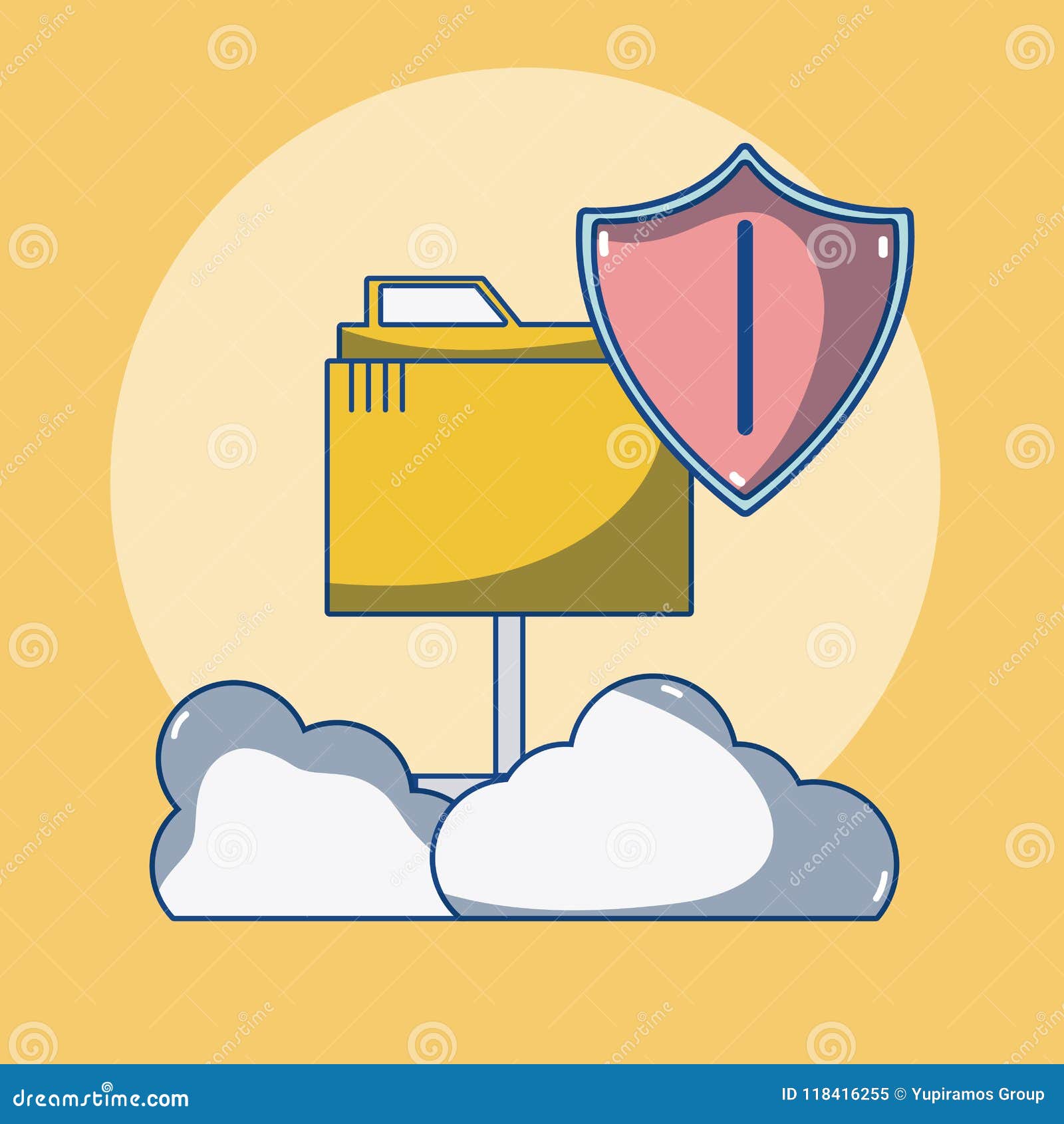 Cloud computing technology stock vector. Illustration of documents ...