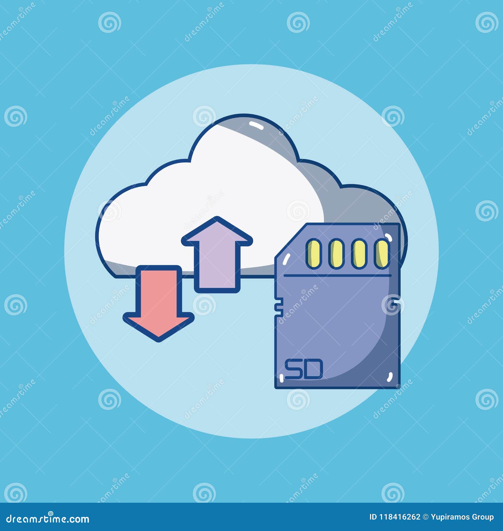 Cloud computing technology stock vector. Illustration of elements ...