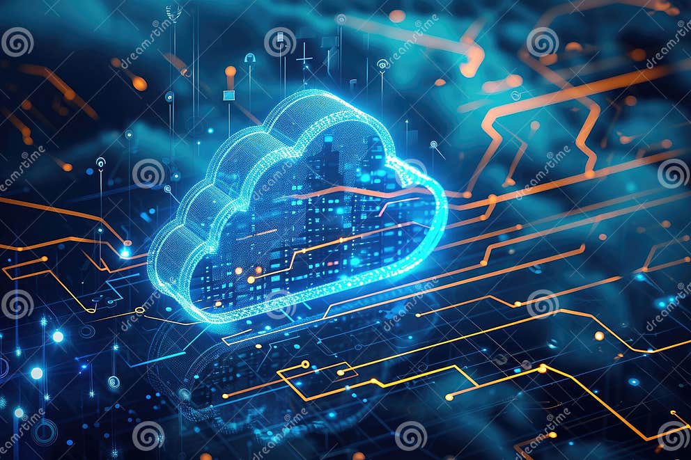 Cloud Computing Technology Cloud Computing Network Data Storage Technology Service Cyber ...