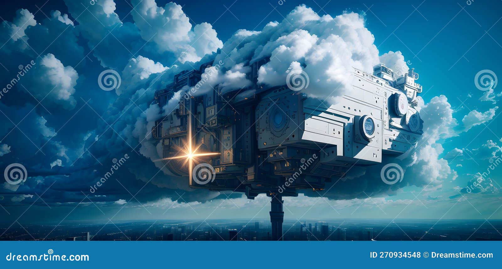 Cloud Network Solution Computing Big Data Center, Futurist ...