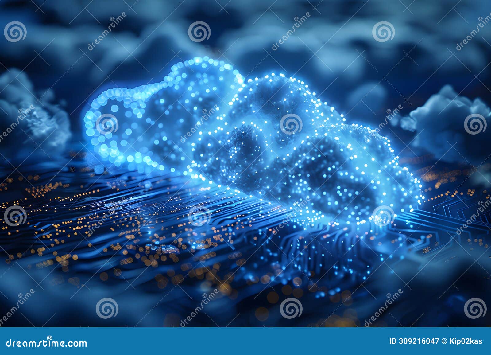 Cloud Computing Technology Concept Generative Ai Stock Illustration
