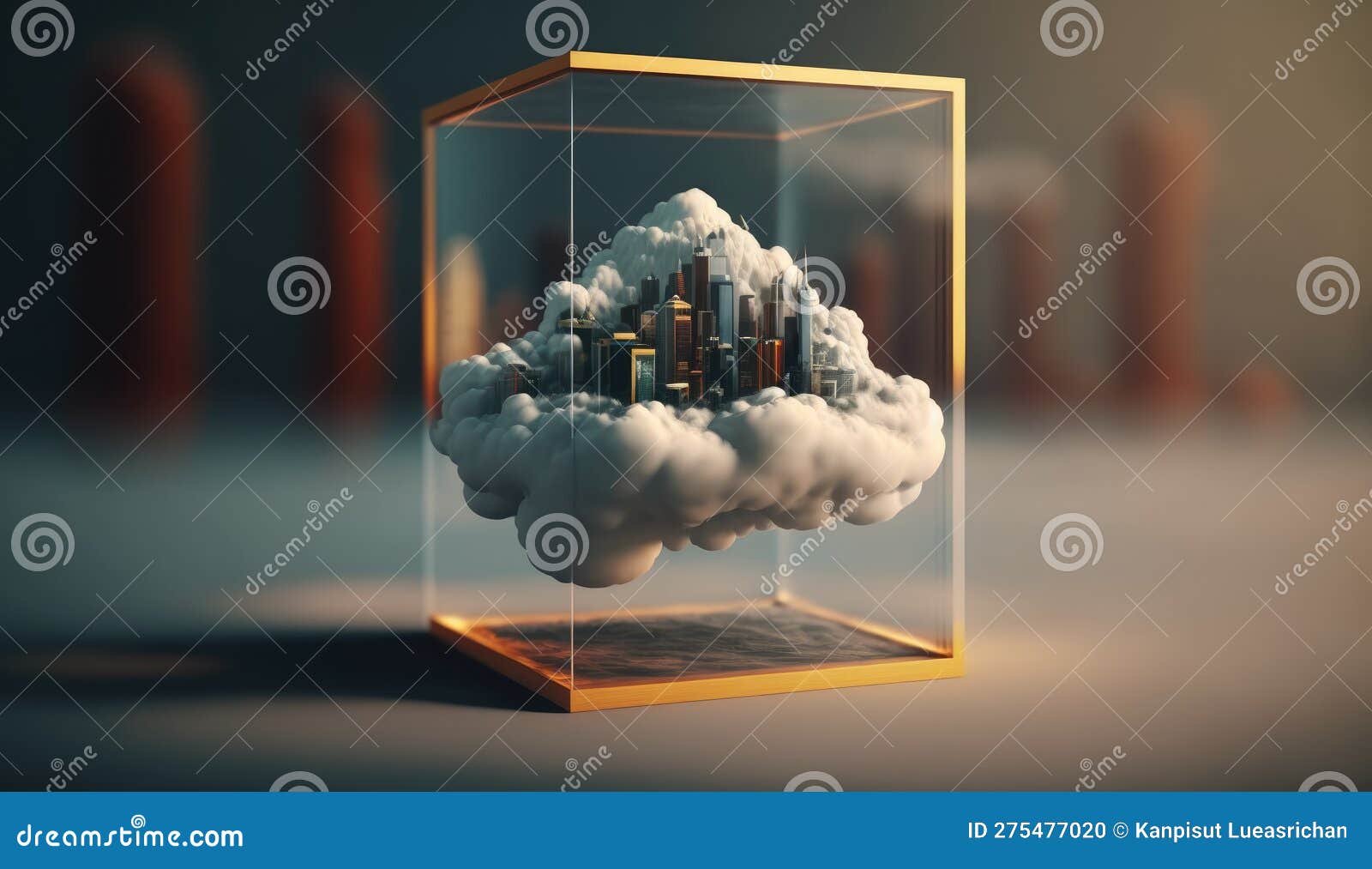 Cloud Computing Technology Concept. Generative Ai Illustration Stock ...