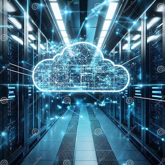 Cloud Computing Technology Connecting Servers in a Data Center ...