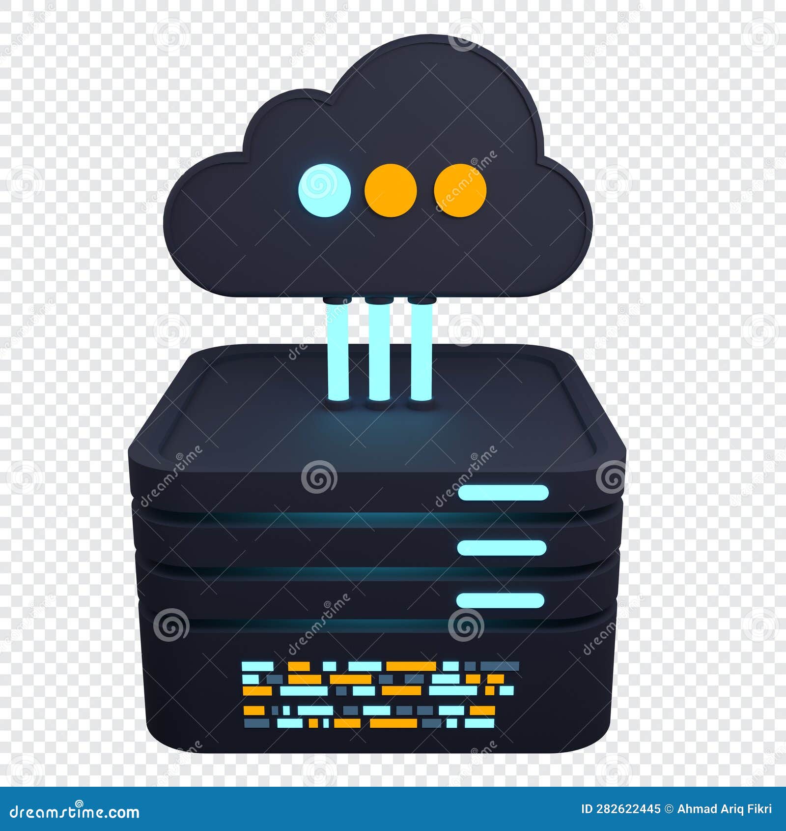 Cloud Computing Technology. Cloud Data Center with Hosting Server. Cloud Service 3d Rendering ...