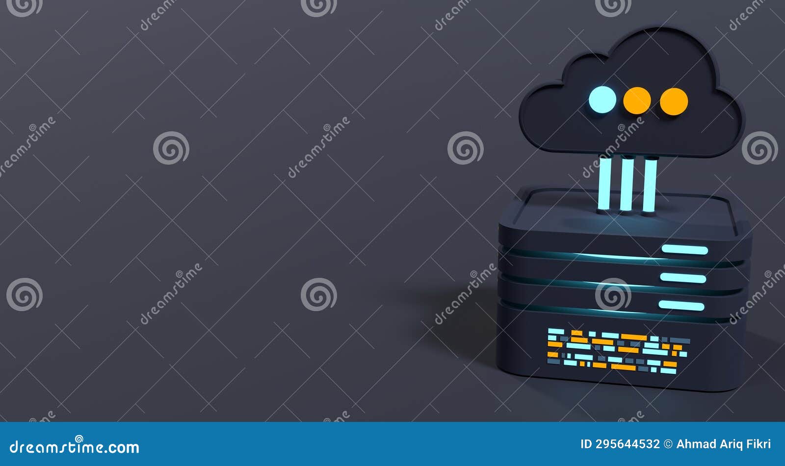 Cloud Computing Technology. Cloud Data Center with Hosting Server. Cloud Service 3d Rendering ...