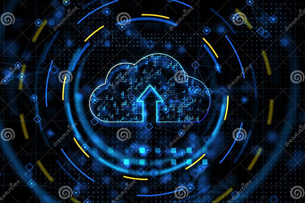 Cloud Computing Technology and Data Storage Concept with Digital ...
