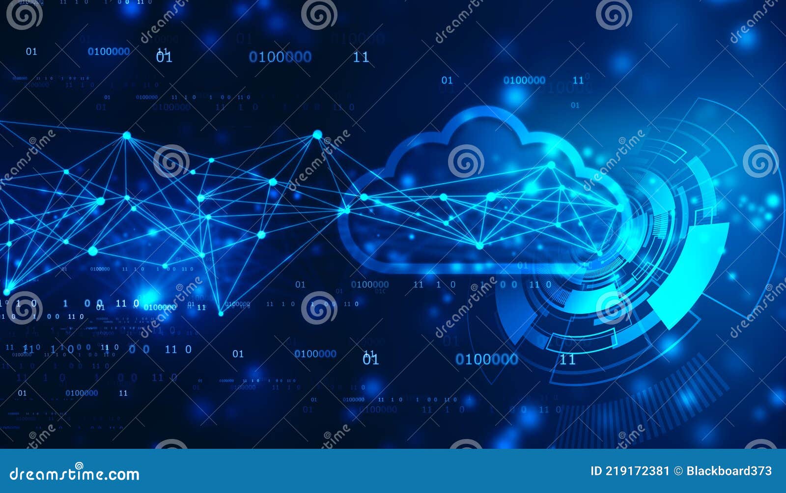 Cloud Computing Technology Internet Concept, Futuristic and Technology Background Stock Image ...