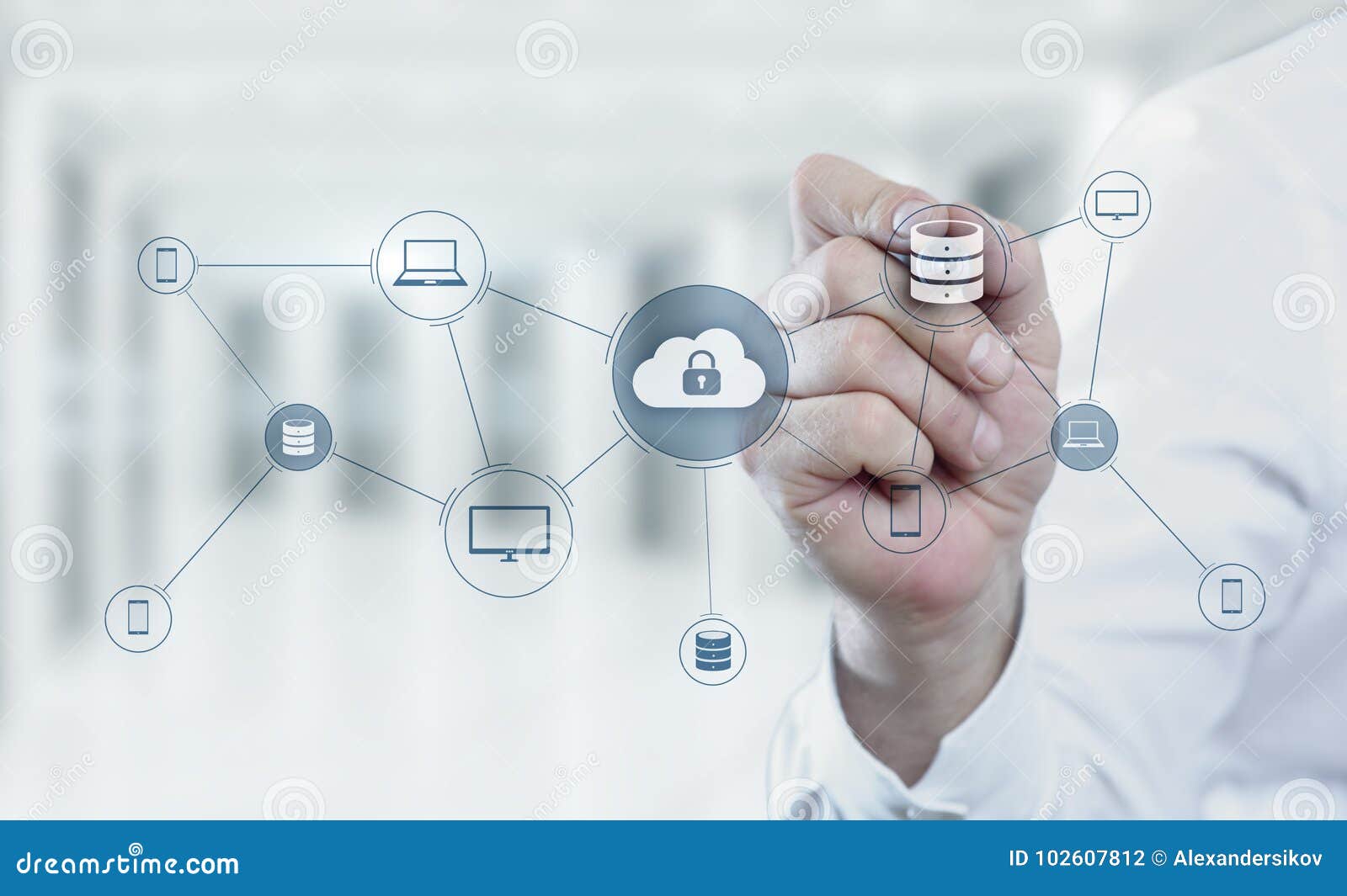 Cloud Computing Technology Internet Storage Network Concept Stock Photo ...