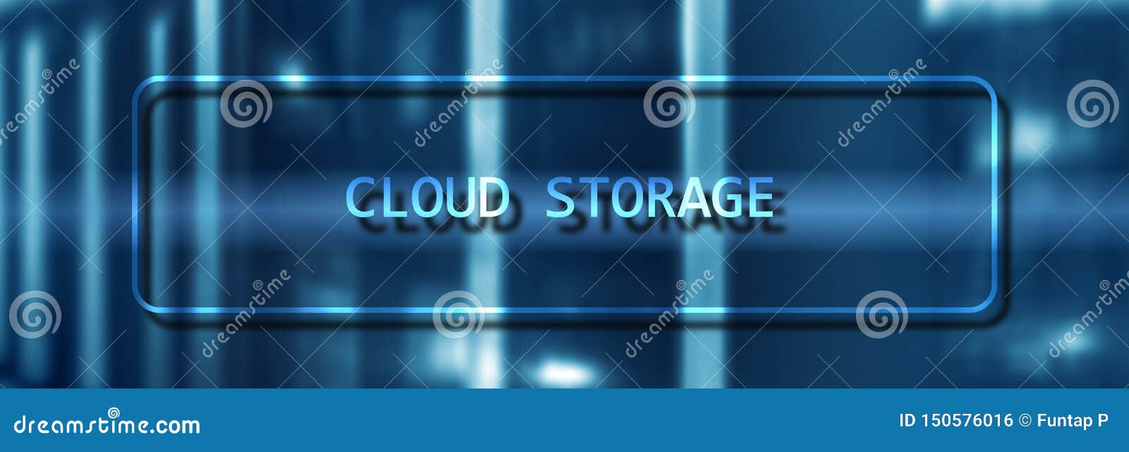 Cloud Computing Technology Internet Storage Network Concept on Blurred ...
