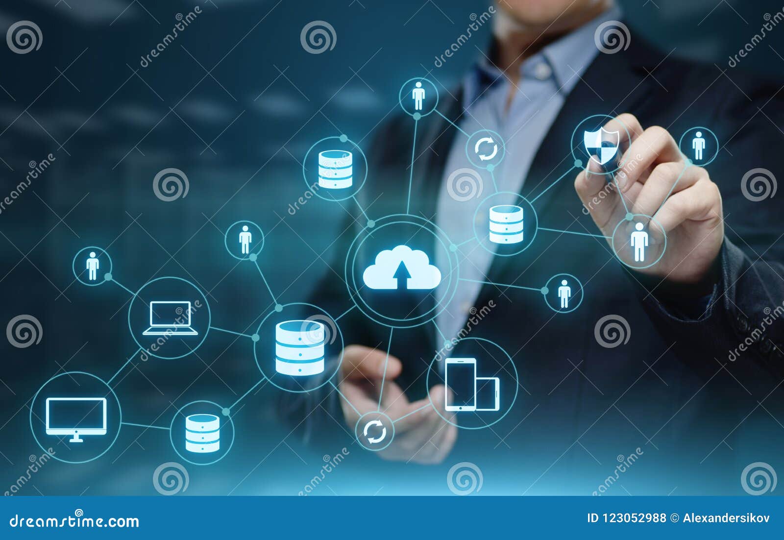 Cloud Computing Technology Internet Storage Network Concept Stock Photo ...