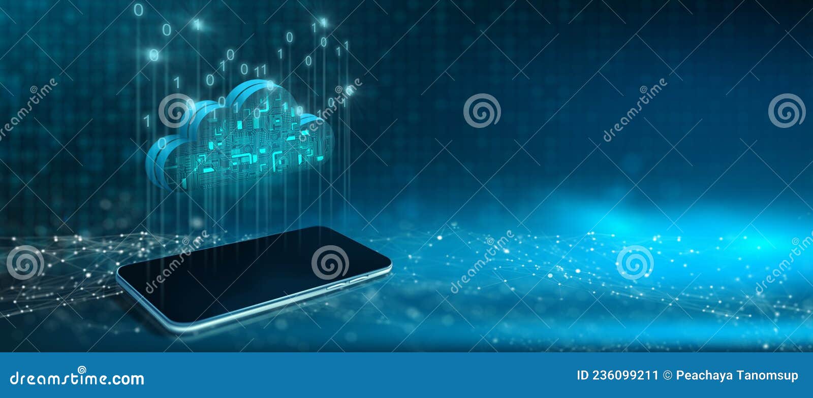 Cloud Computing Technology Internet Storage Network on Smart Phone Stock Illustration ...