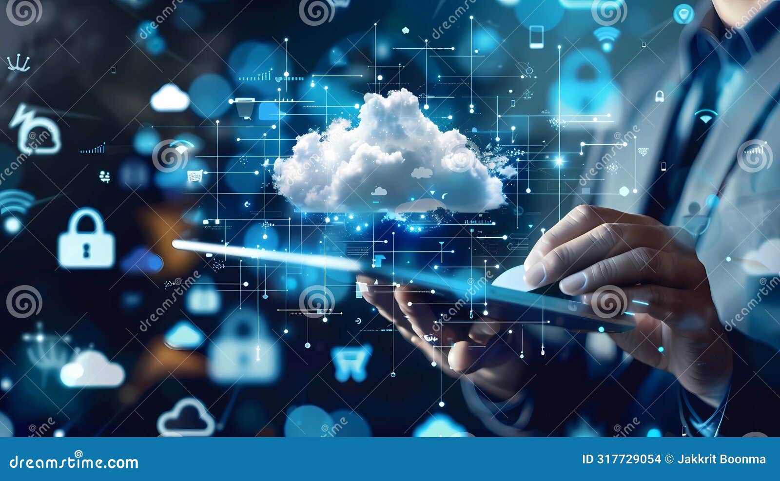 Cloud Computing Technology and Internet of Things (IoT) Concept ...