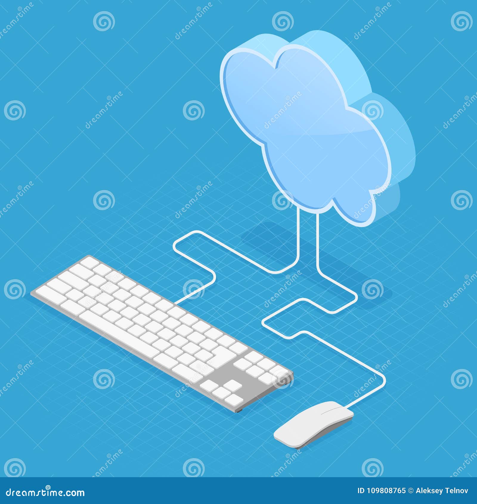 Cloud Computing Technology Isometric Stock Vector - Illustration of cloud, technology: 109808765