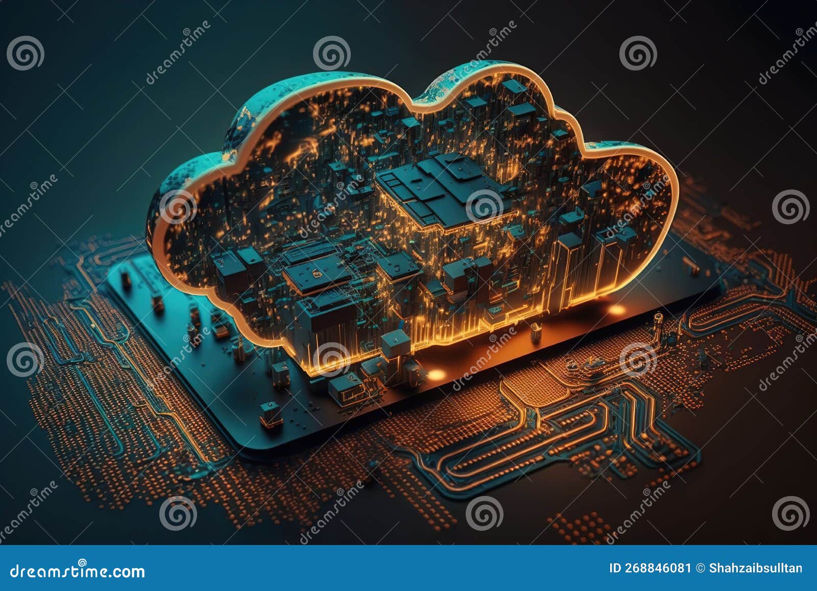 Cloud Computing Technology Modern Concept Stock Illustration ...