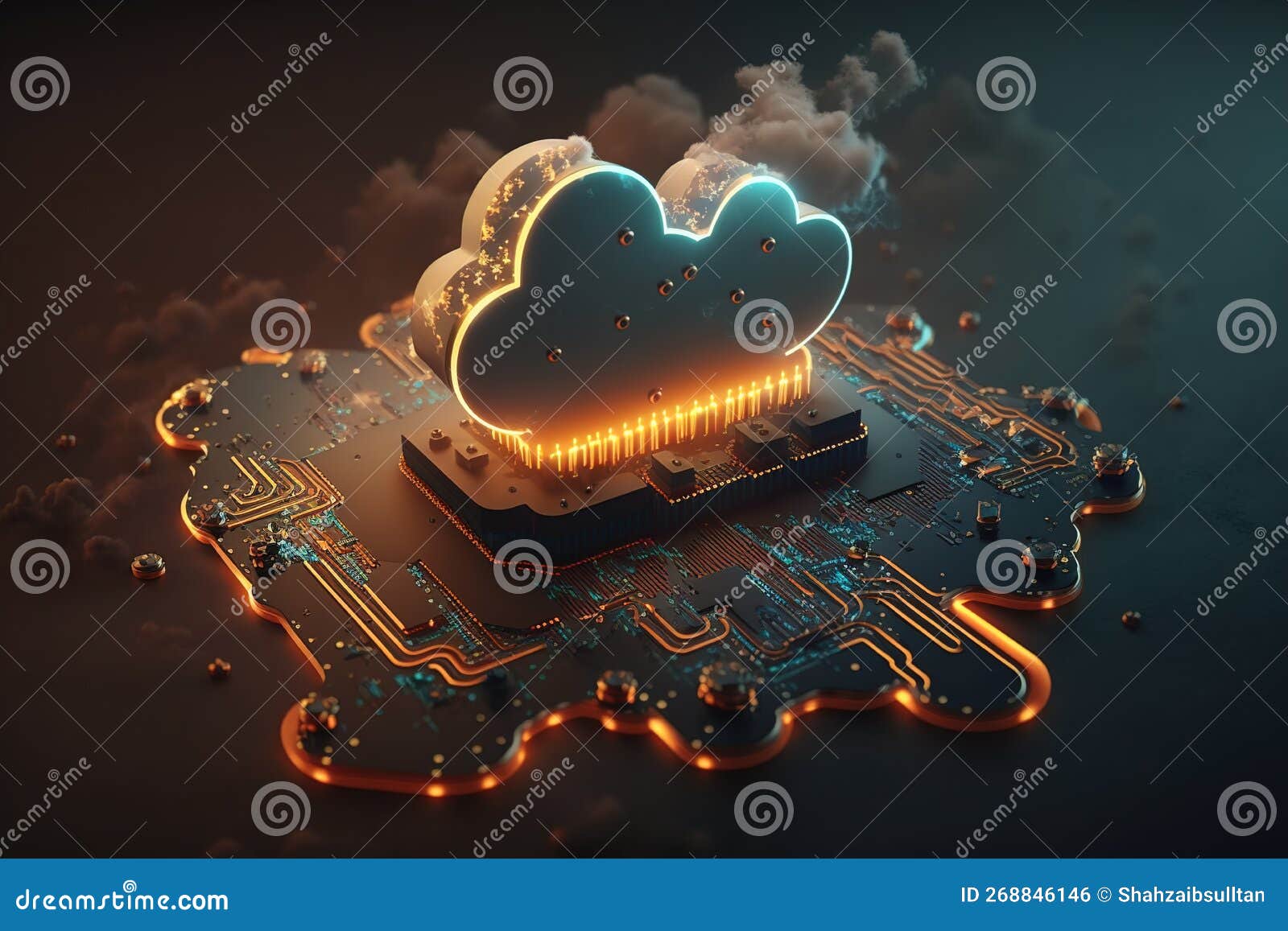 Cloud Computing Technology Modern Concept Stock Illustration ...