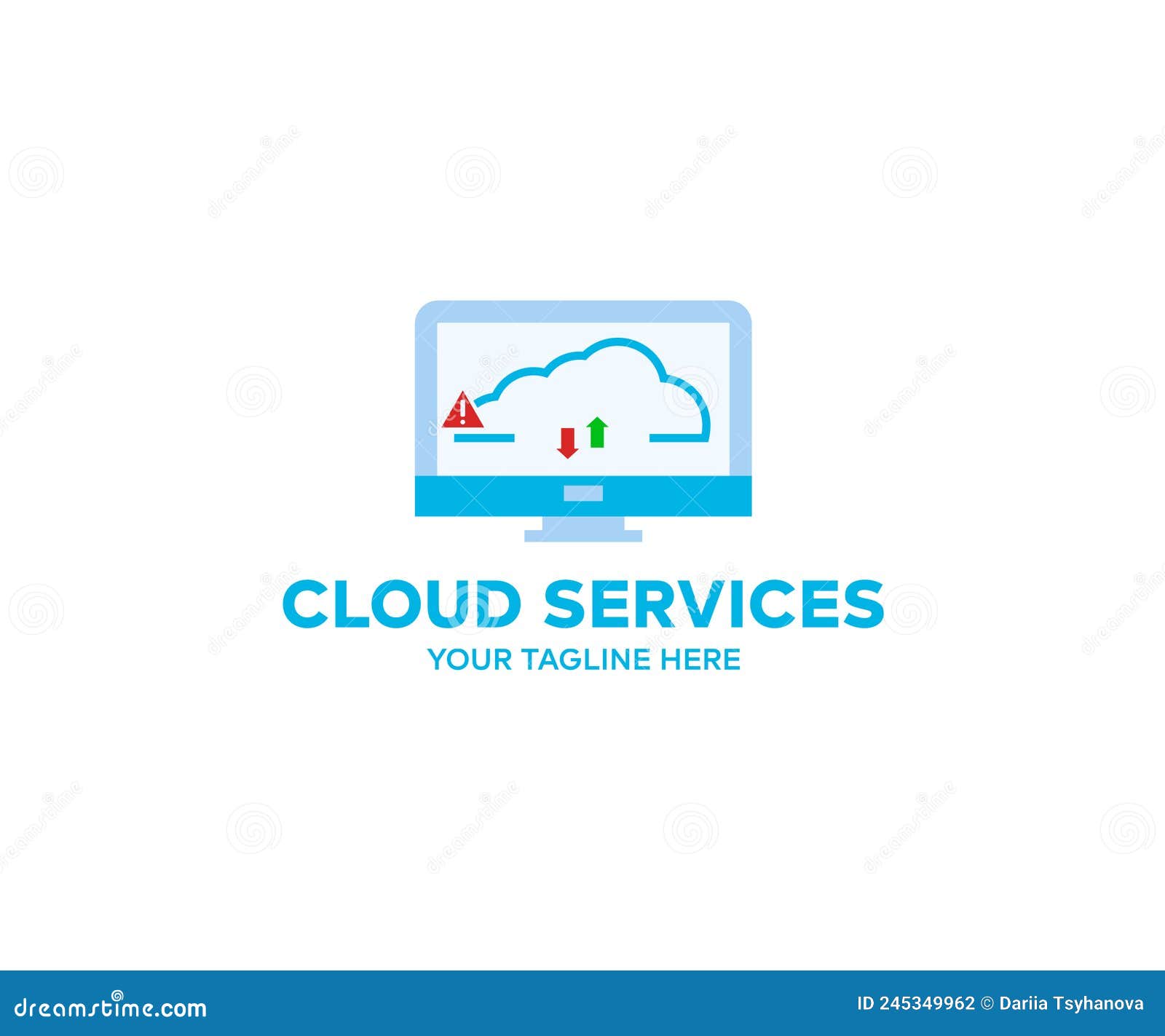 Cloud Computing Technology and Online Data Storage Logo Design ...