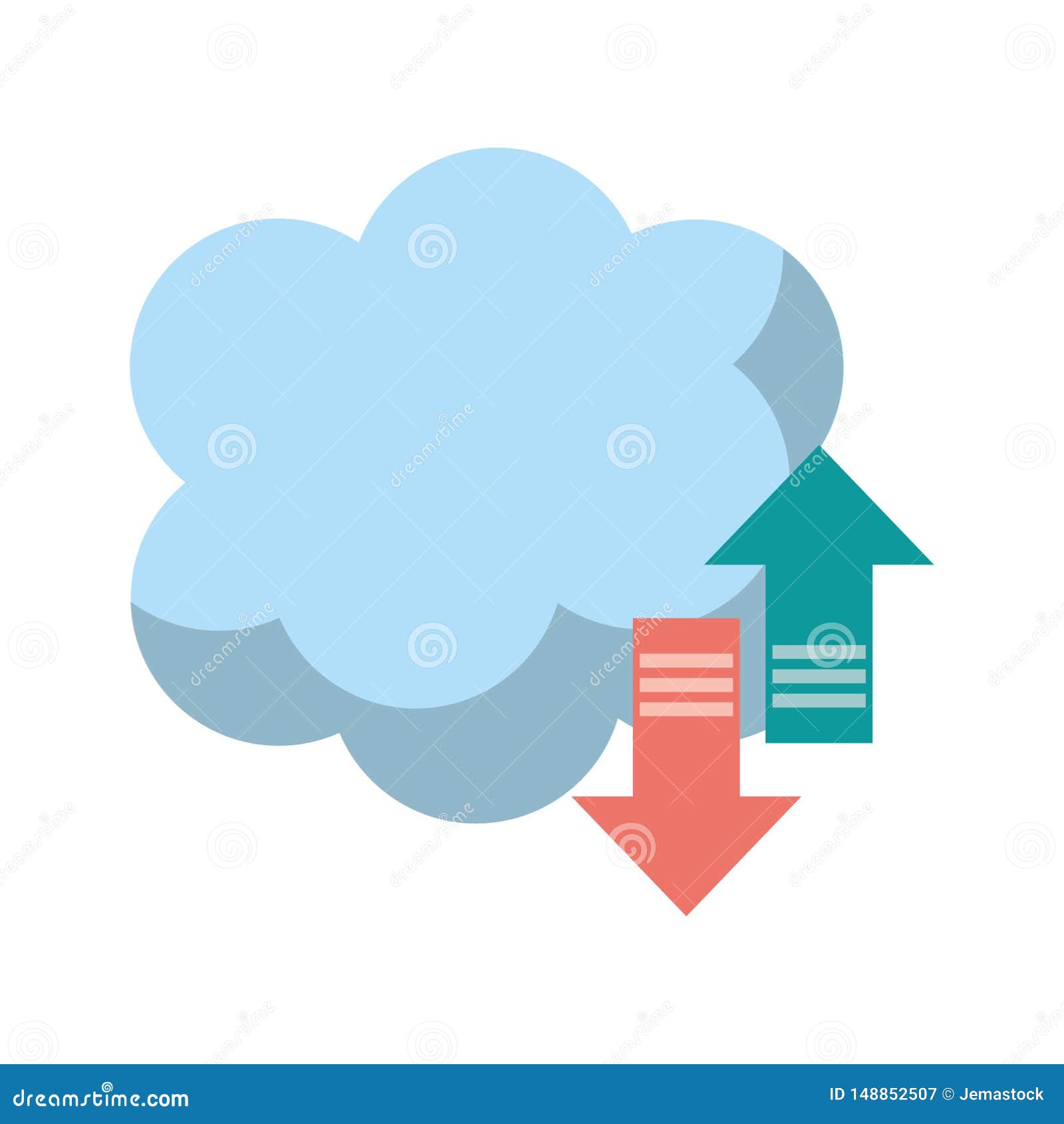 Cloud Computing Technology Symbol Vector Illustration Stock Vector ...