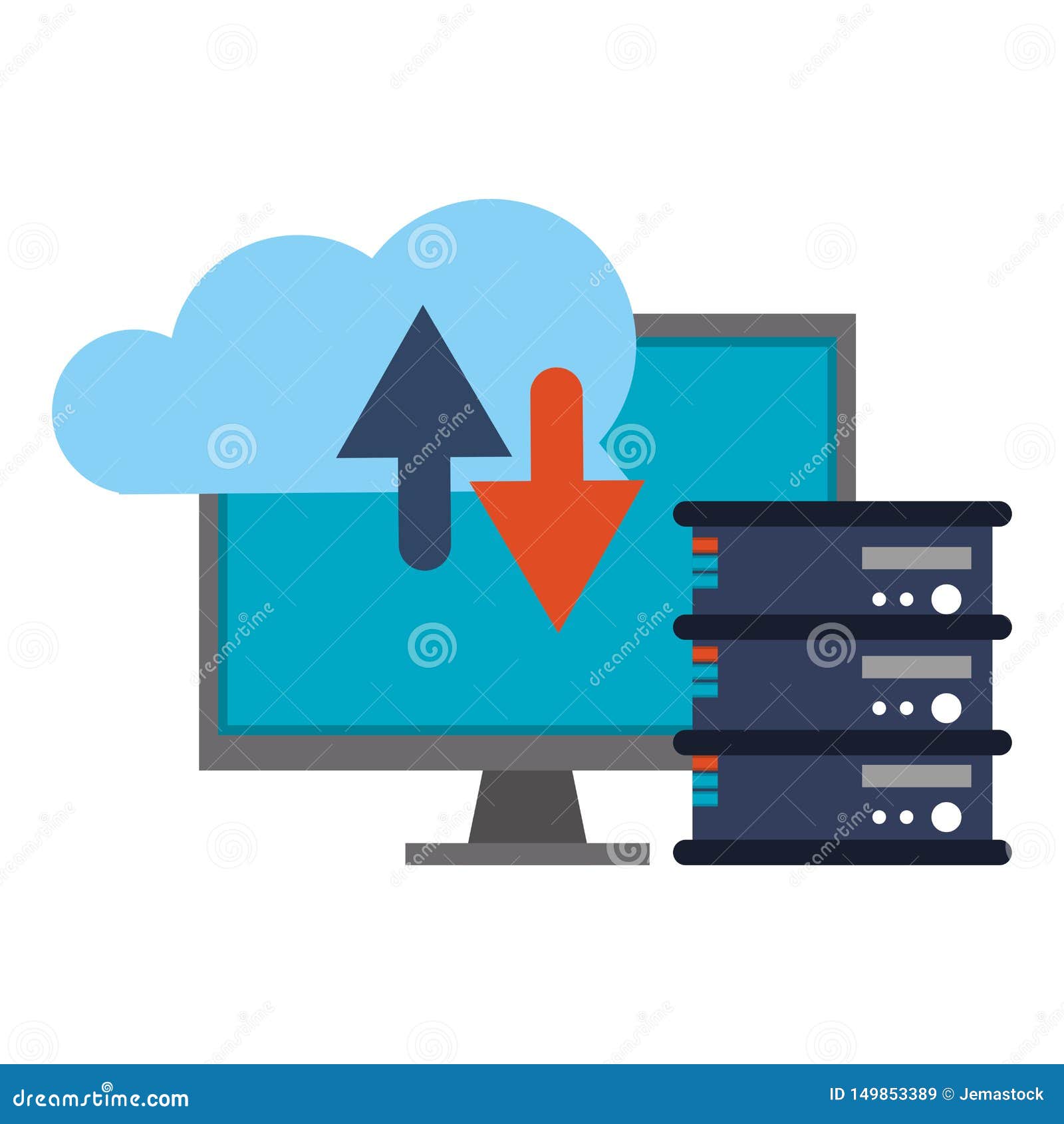 Cloud Computing and Technology Symbols Stock Vector - Illustration of ...