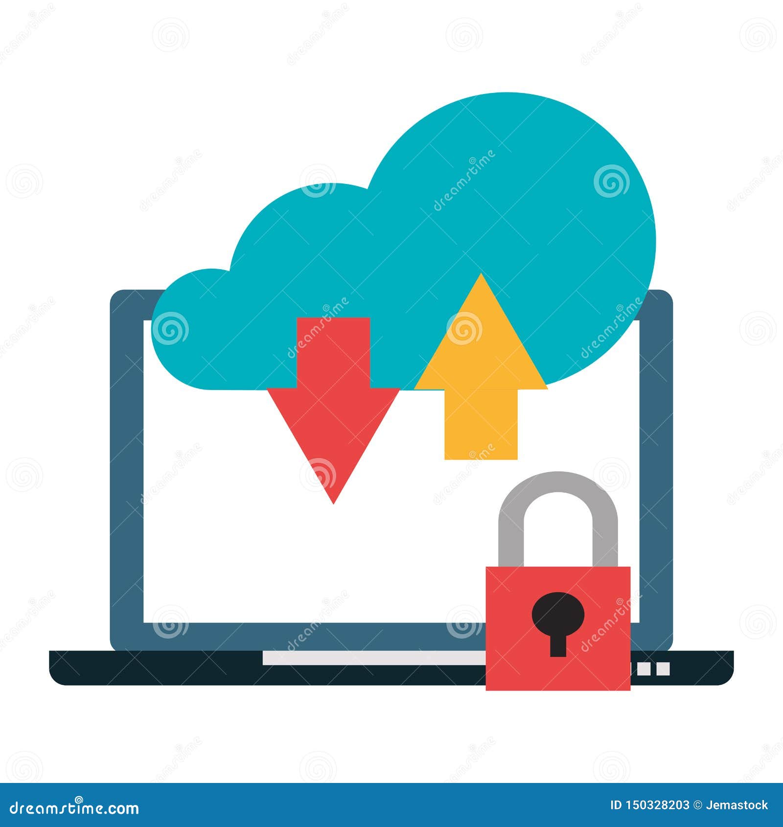 Cloud Computing Technology Symbols Isolated Stock Vector - Illustration ...