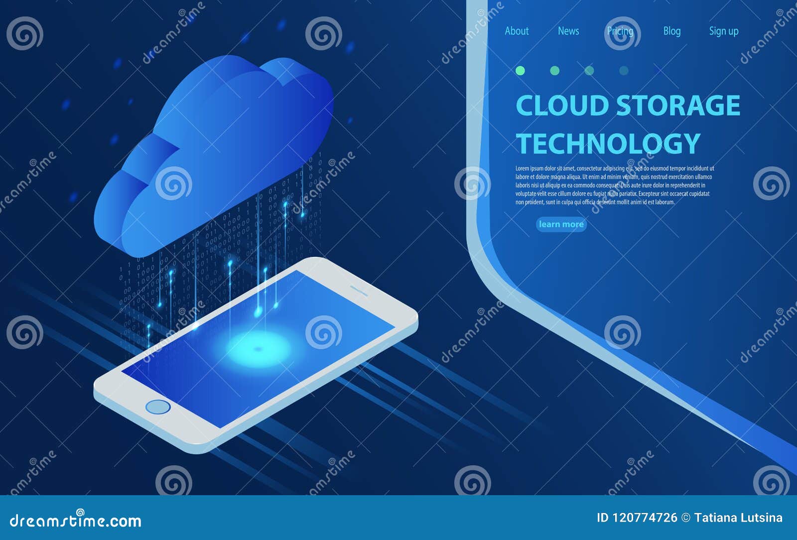 Cloud Computing Technology Users Network Configuration Isometric ...