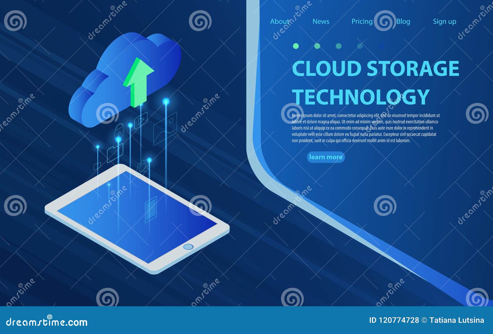 Cloud Computing Technology Users Network Configuration Isometric ...