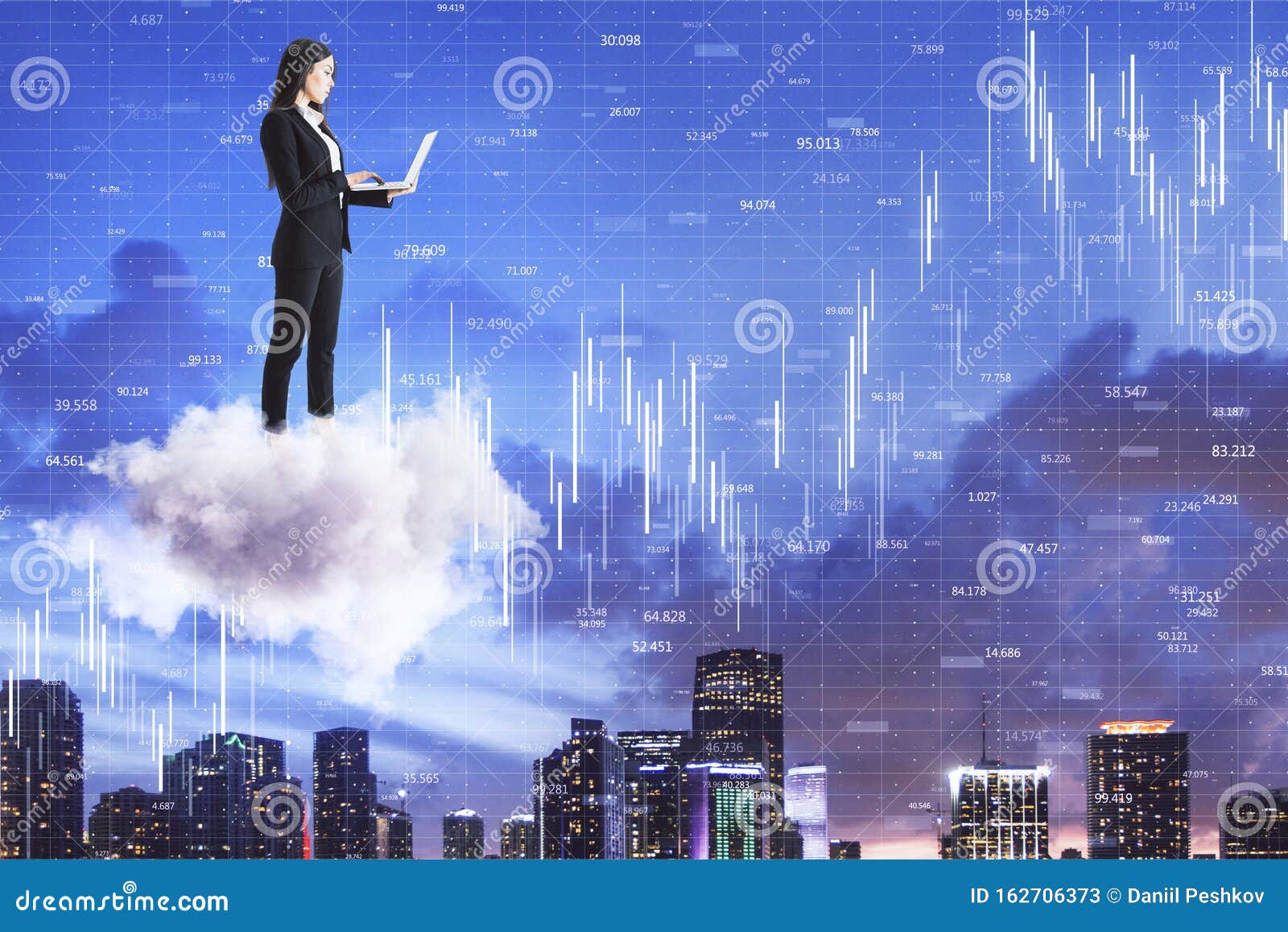 Cloud Computing and Trade Concept Stock Image - Image of grid ...