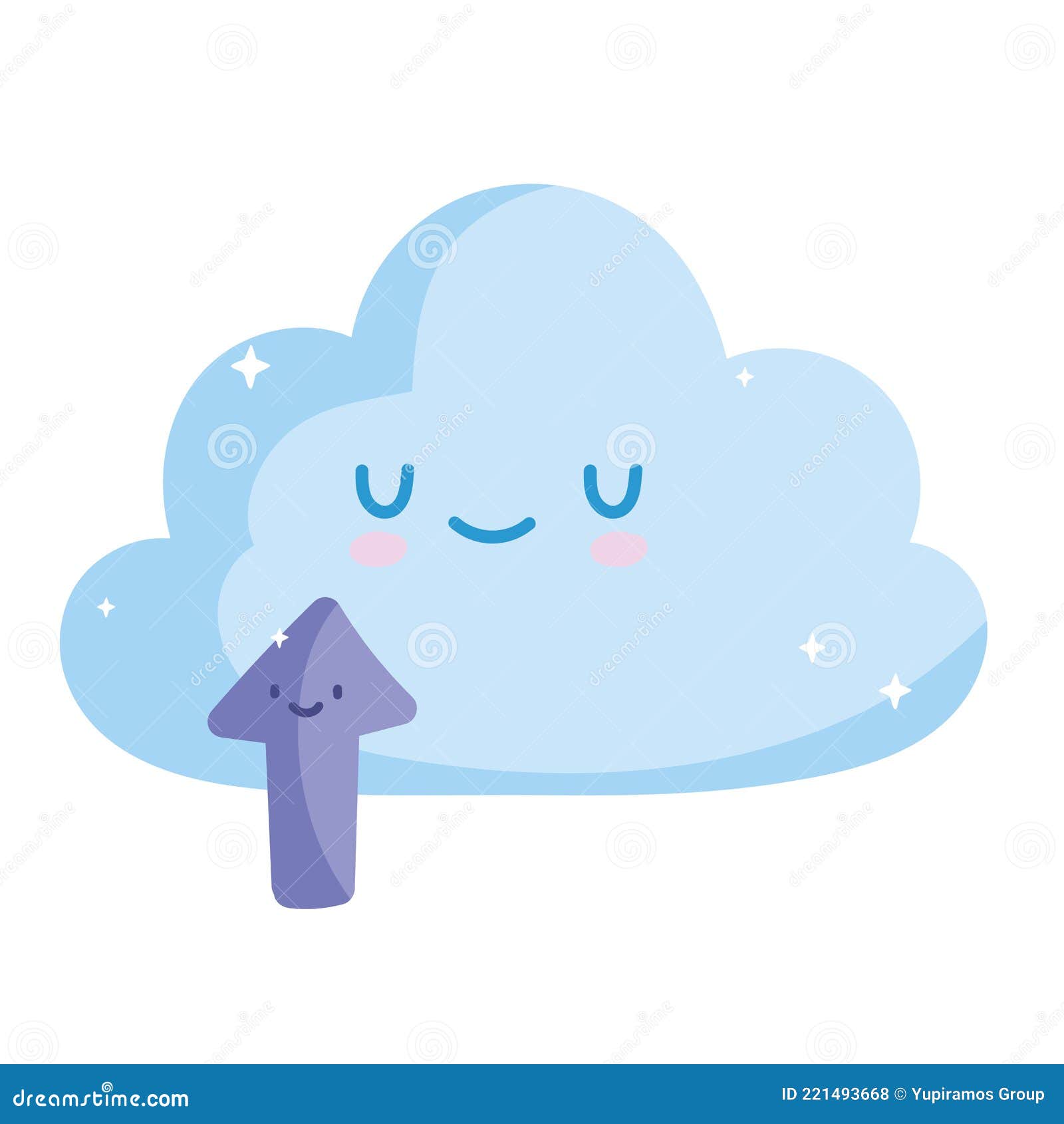 Cloud With Upward And Downward Arrows Representing Data Transfer ...