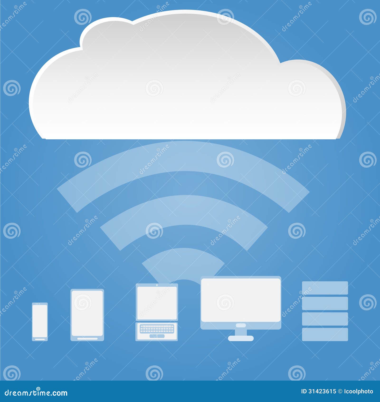 Cloud Computing stock vector. Illustration of communication - 31423615