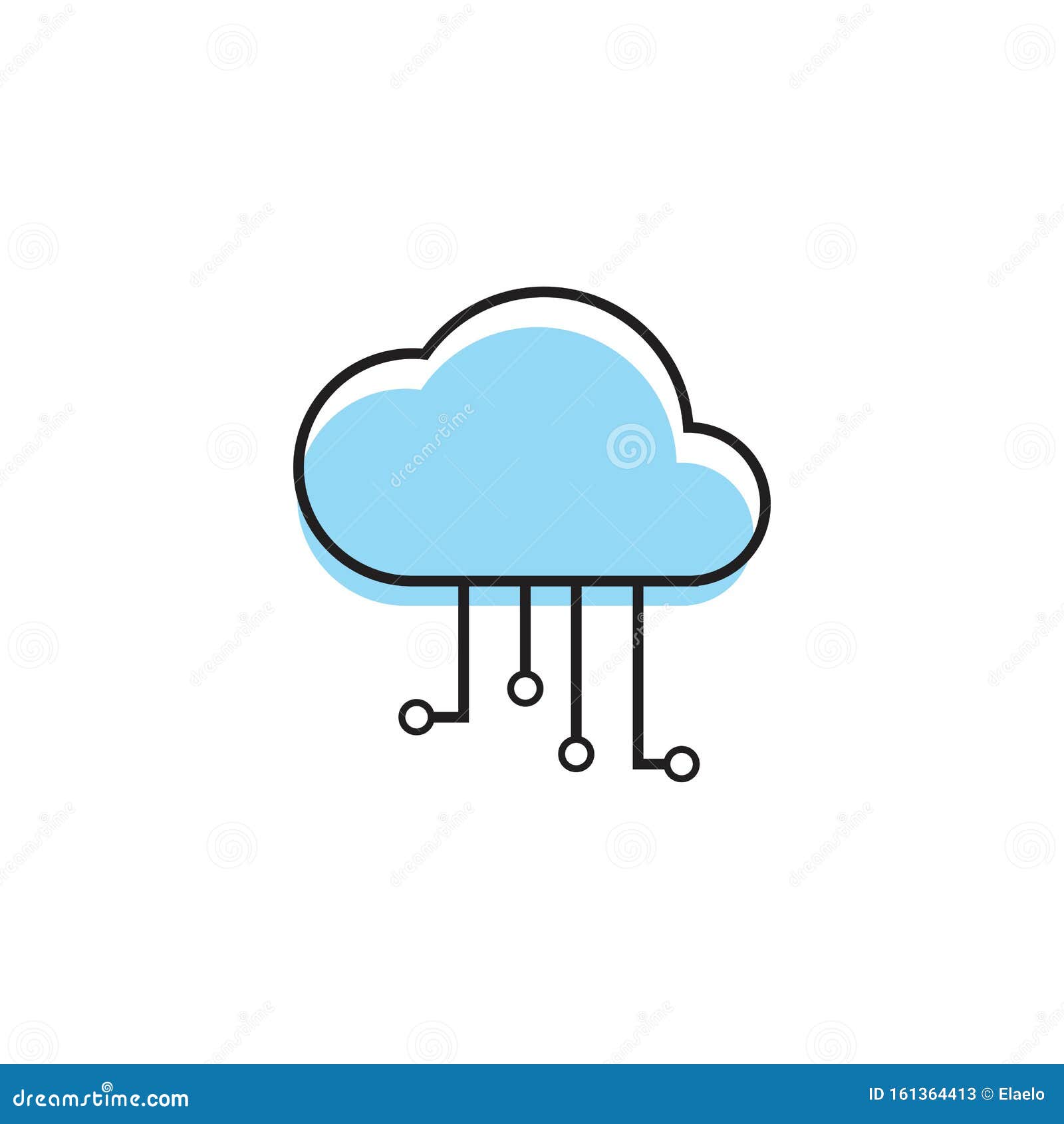 Cloud Computing Vector Icon Stock Vector - Illustration of music ...