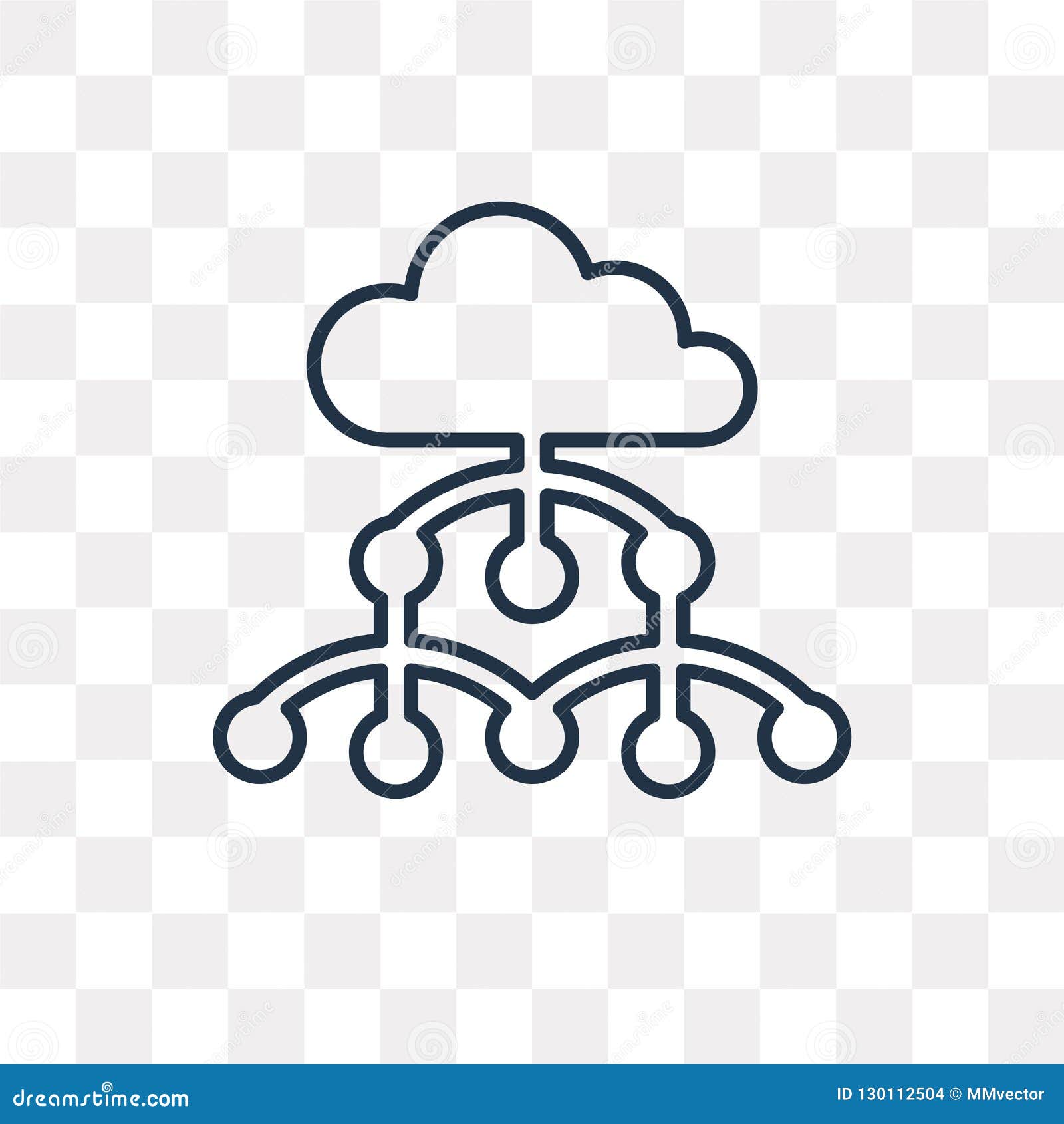 Cloud Computing Vector Icon Isolated on Transparent Background, Stock ...