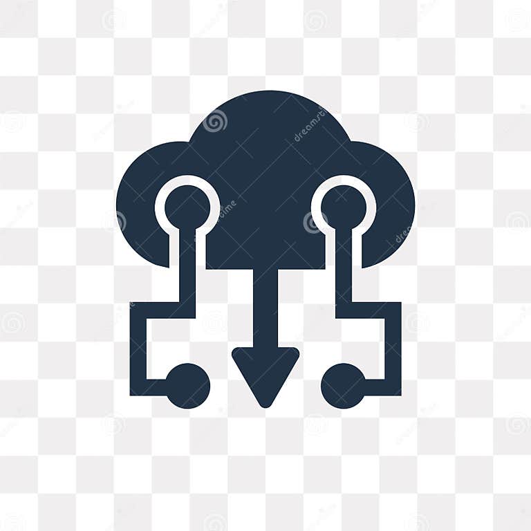 Cloud Computing Vector Icon Isolated on Transparent Background, Stock ...