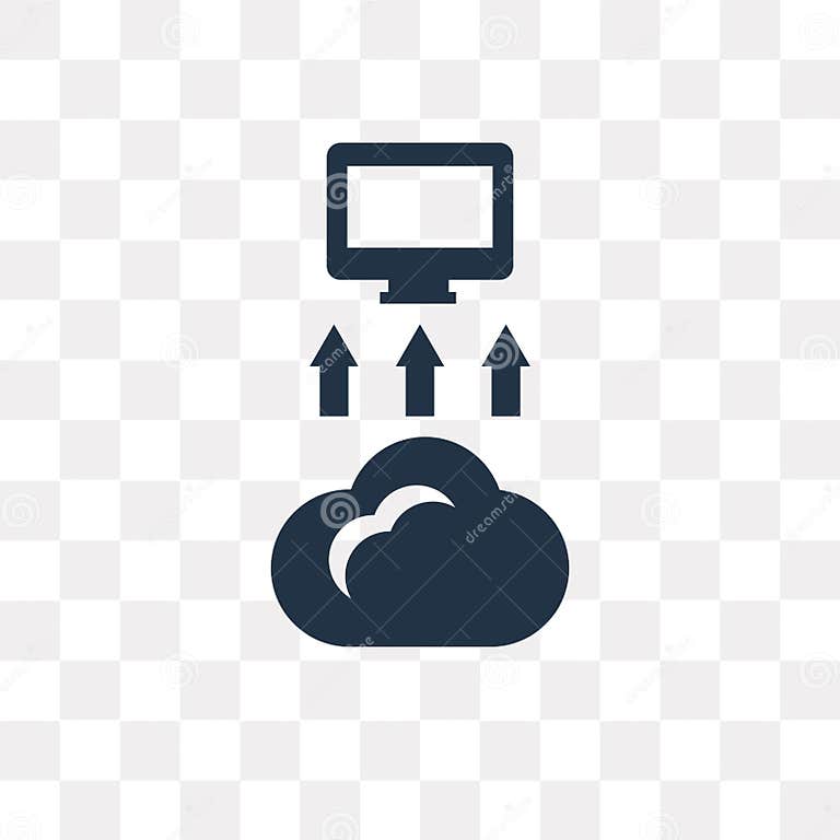 Cloud Computing Vector Icon Isolated on Transparent Background, Stock ...