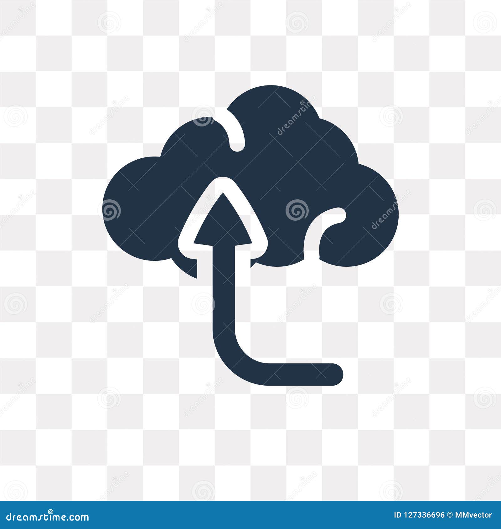 Cloud Computing Vector Icon Isolated on Transparent Background, Stock ...