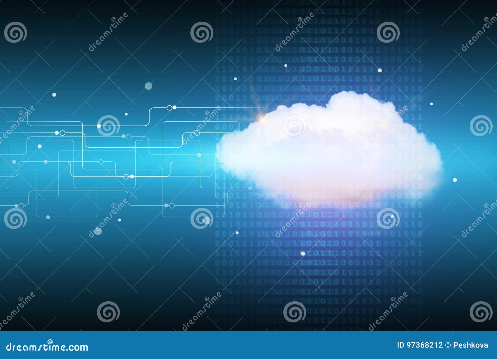 Cloud computing wallpaper stock illustration. Illustration of protect ...