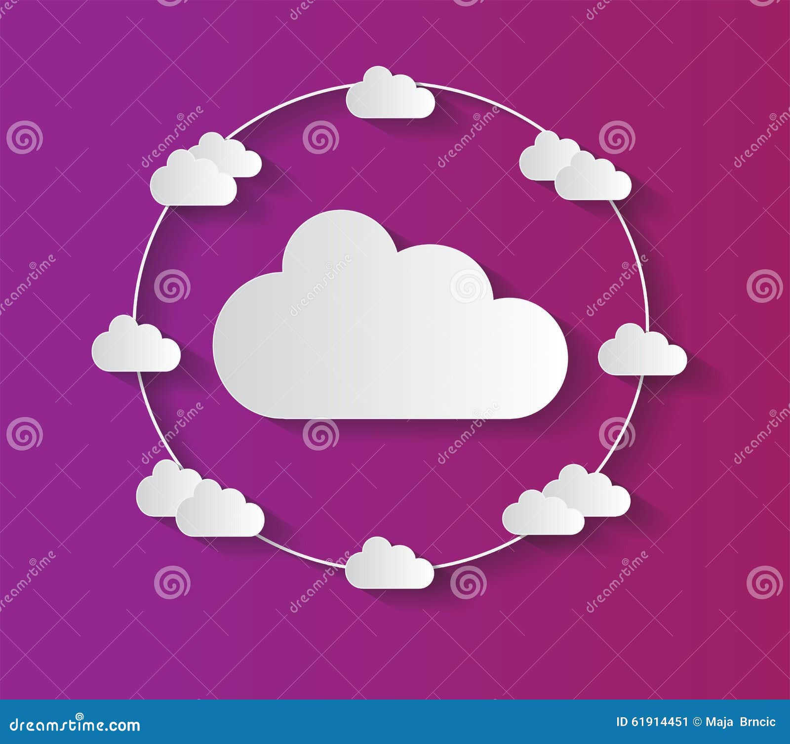 Cloud Computing for Web Design Stock Illustration - Illustration of ...