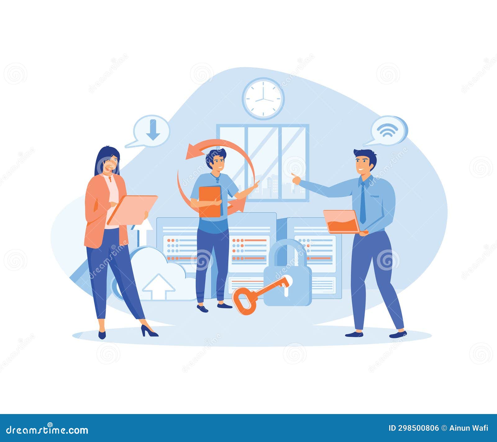 Cloud Computing. Web Cloud Technology, Data Storage, Hosting, Connection. Working Process ...