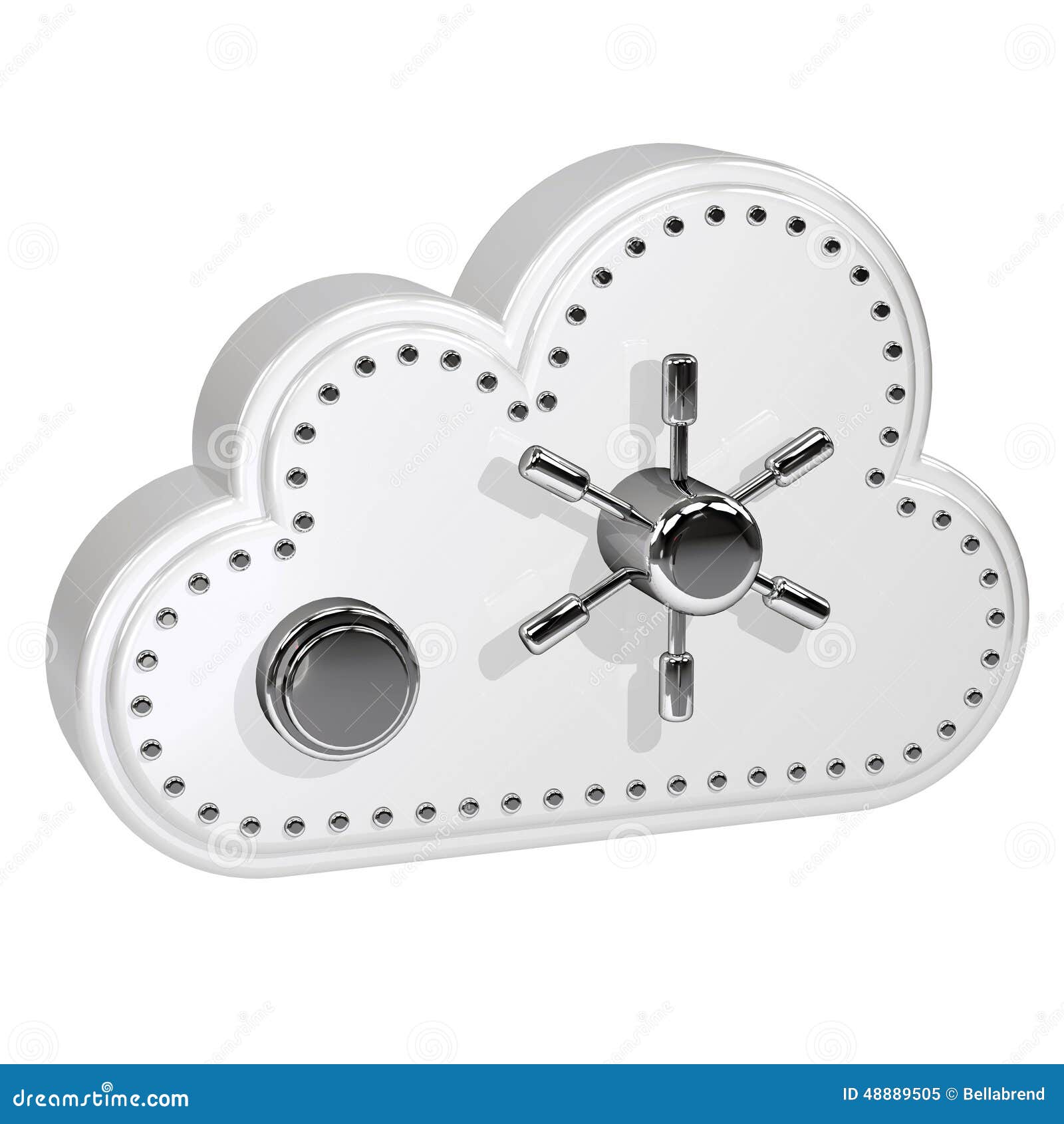 Cloud Computing White 3d Rendering Stock Illustration - Illustration of ...