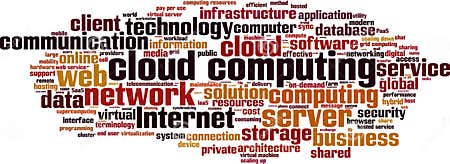 Cloud computing word cloud stock vector. Illustration of consuming ...